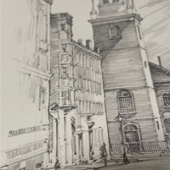 Art | Vintage Signed Charles Overly Print The Old North Church Boston ...